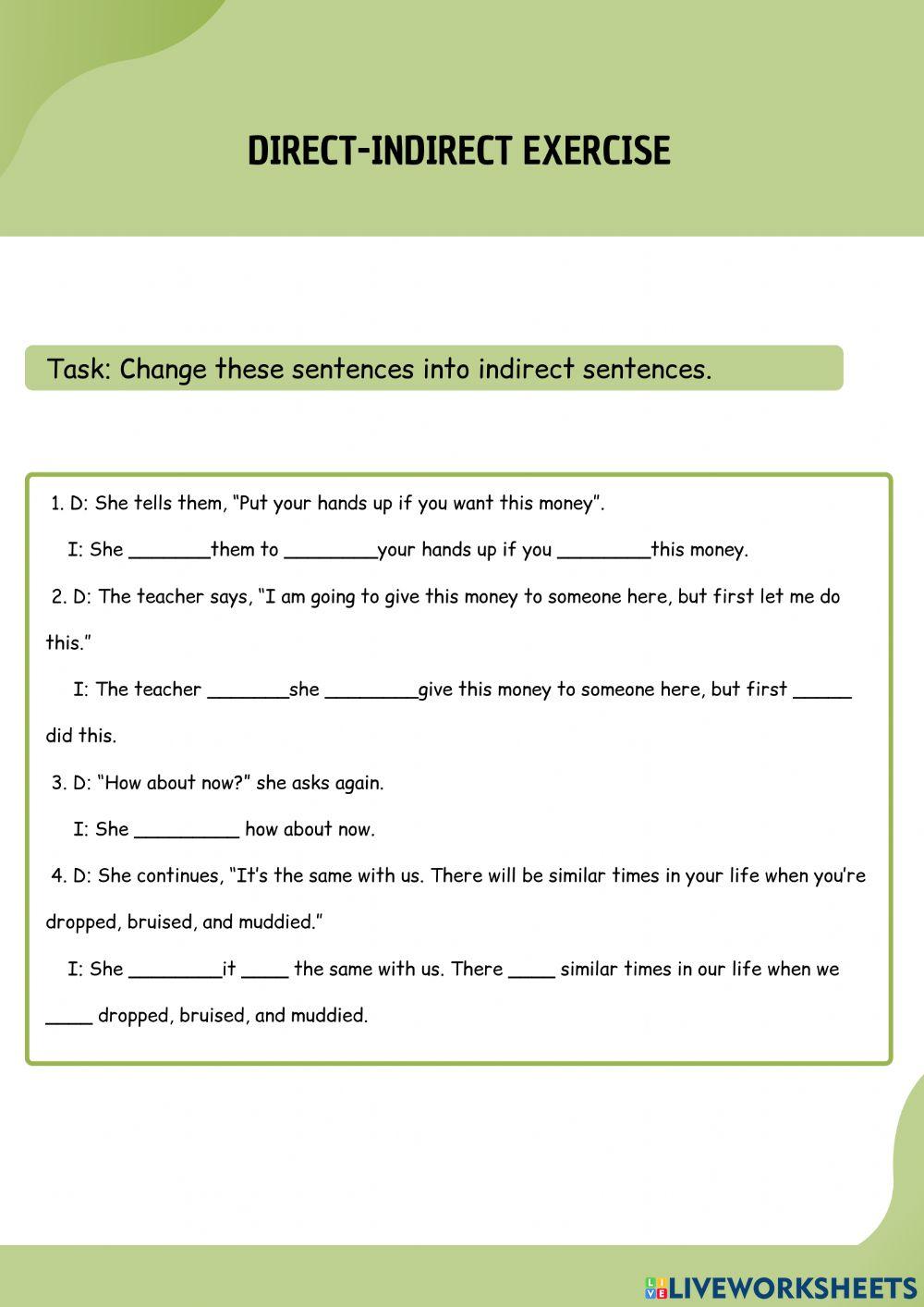 Direct-Indirect Exercise | christinaaprl_26 | Live