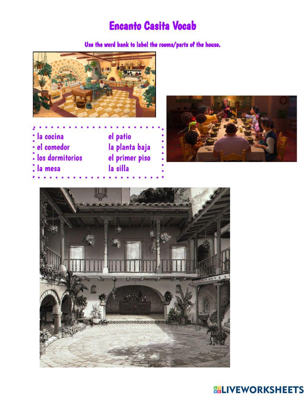 Encanto House v… | Free Interactive Worksheets | 2304114
