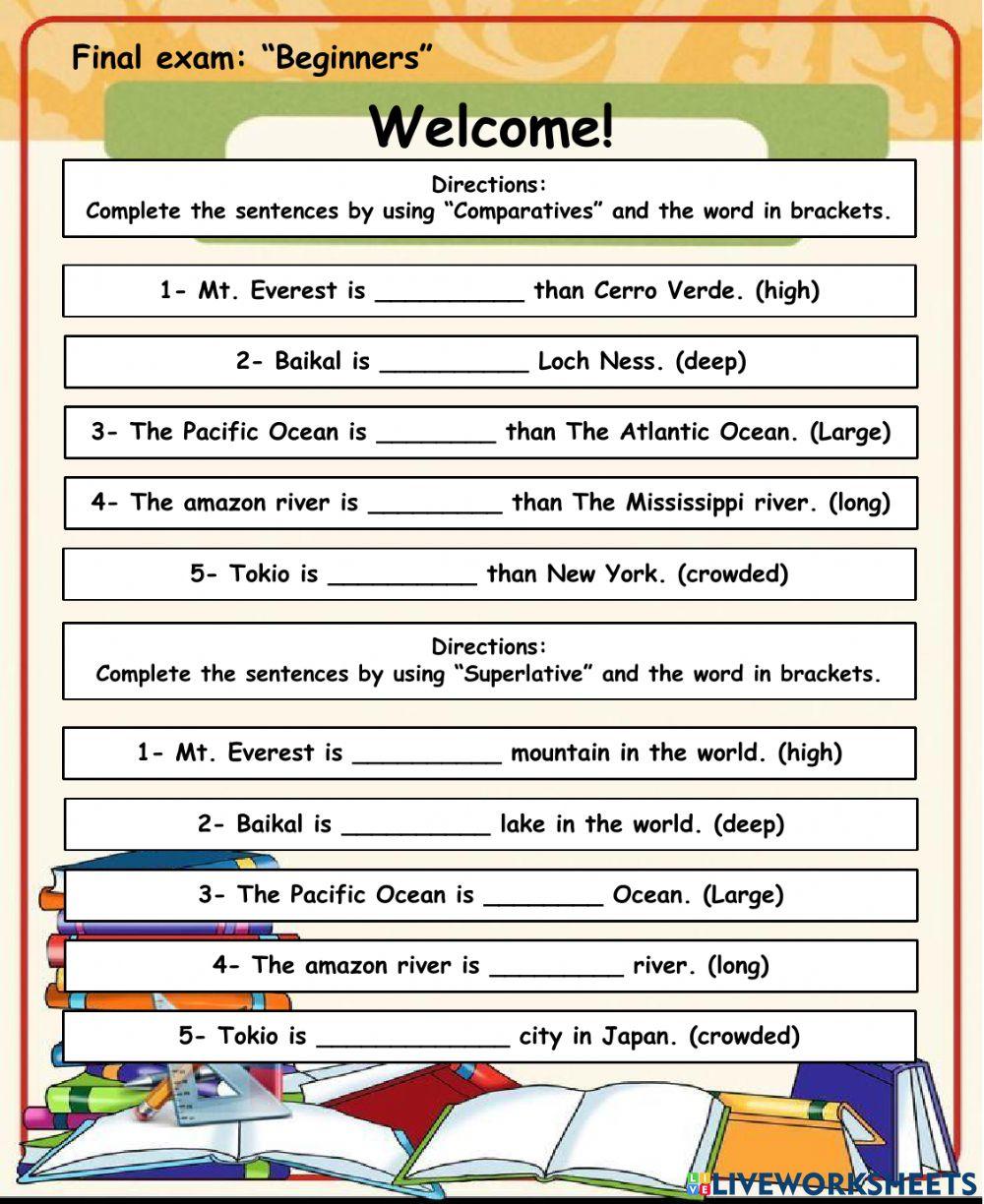 -Quiz -4 - Beginners worksheet | Live Worksheets