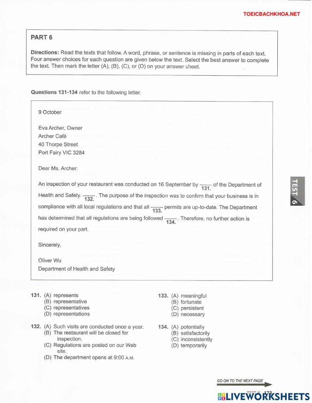 P6 | Live Worksheets