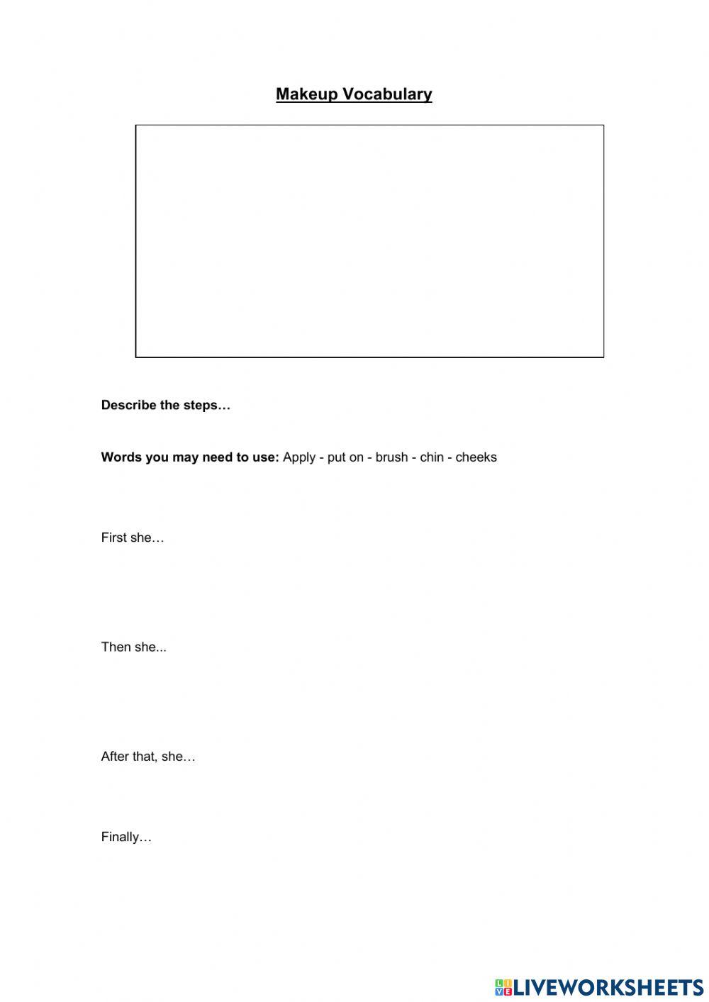Makeup Vocabula… | Free Interactive Worksheets | 2305250