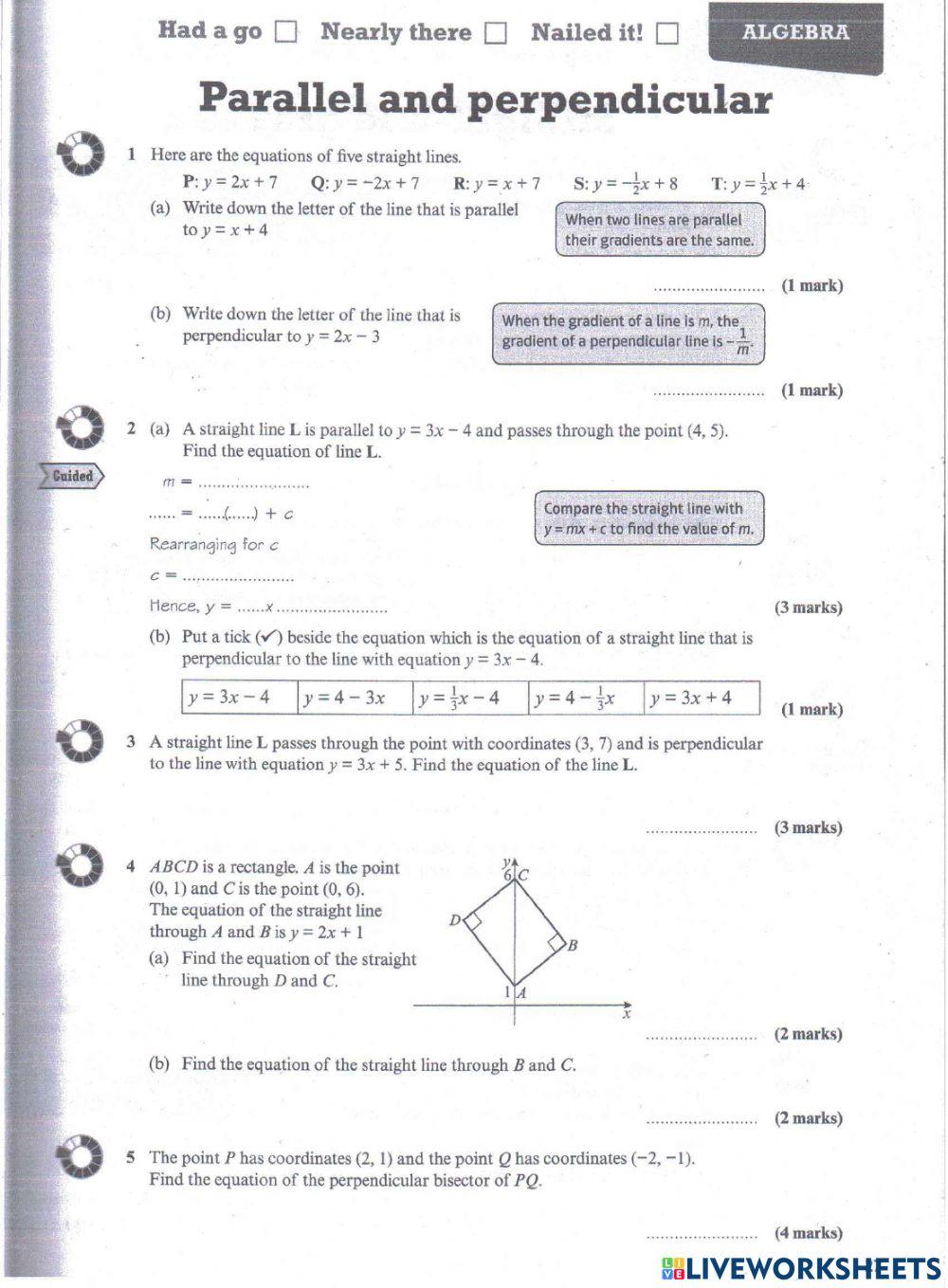 Mastering the Equation of Parallel Lines Worksheet Mastering the Equation of Parallel Lines Worksheet