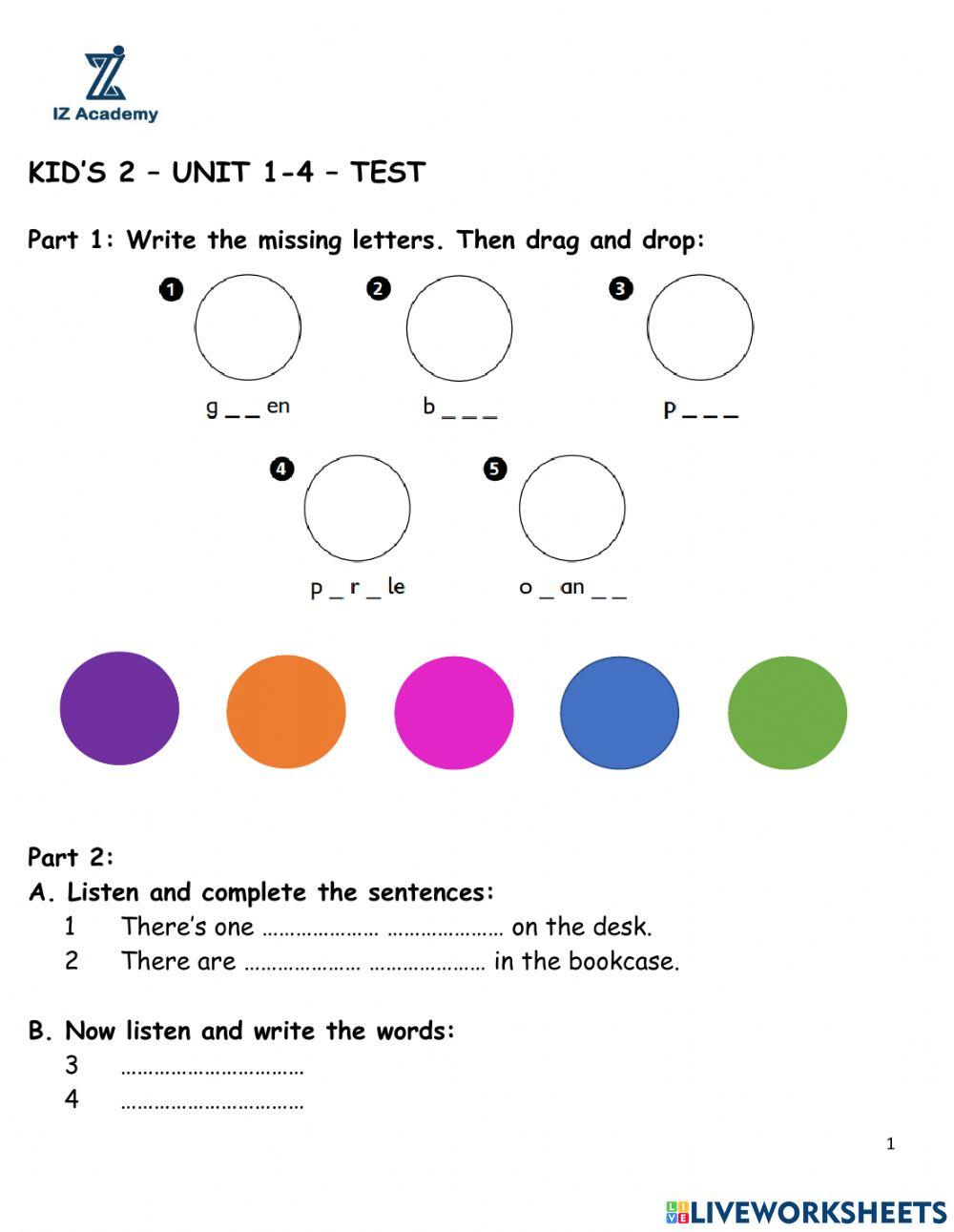 F&F2 - Test 1-2 - Unit 1-4 0301 | Minalee0718 | Live