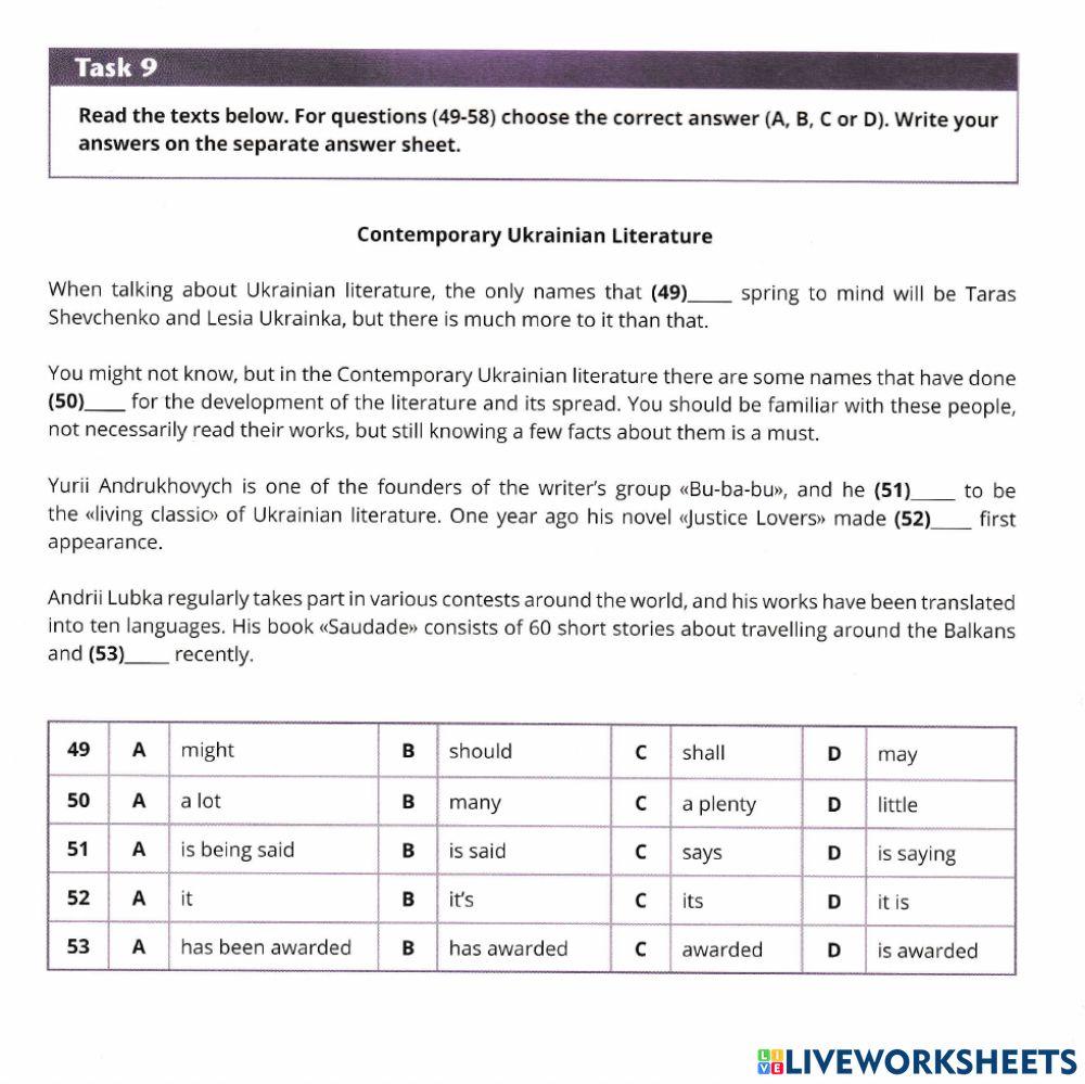 Use of English Extra 2-6 worksheet | Live Worksheets