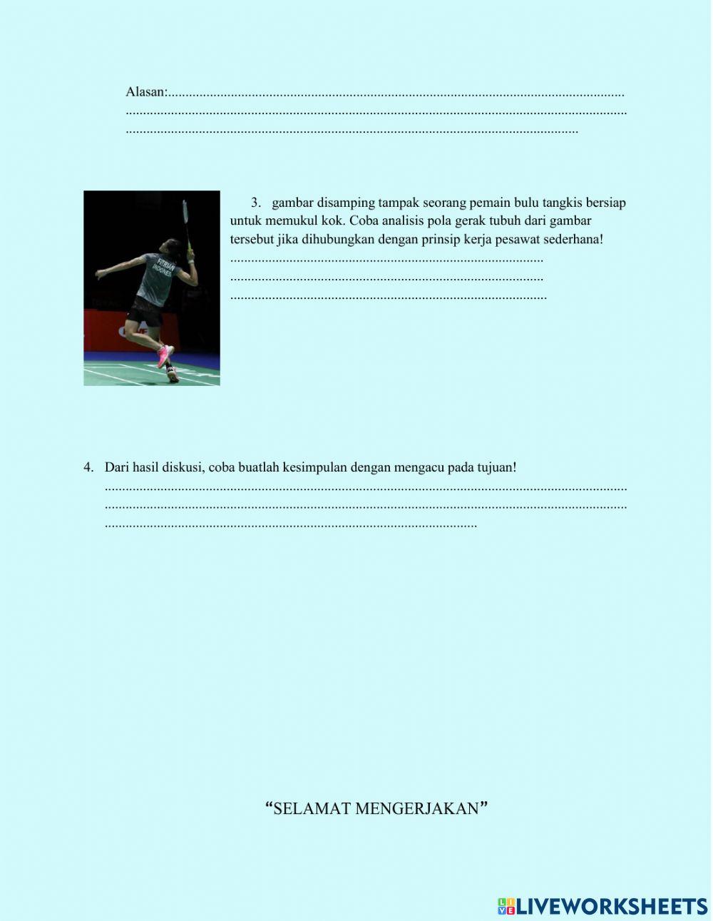 Tuas pengungkit worksheet | Live Worksheets