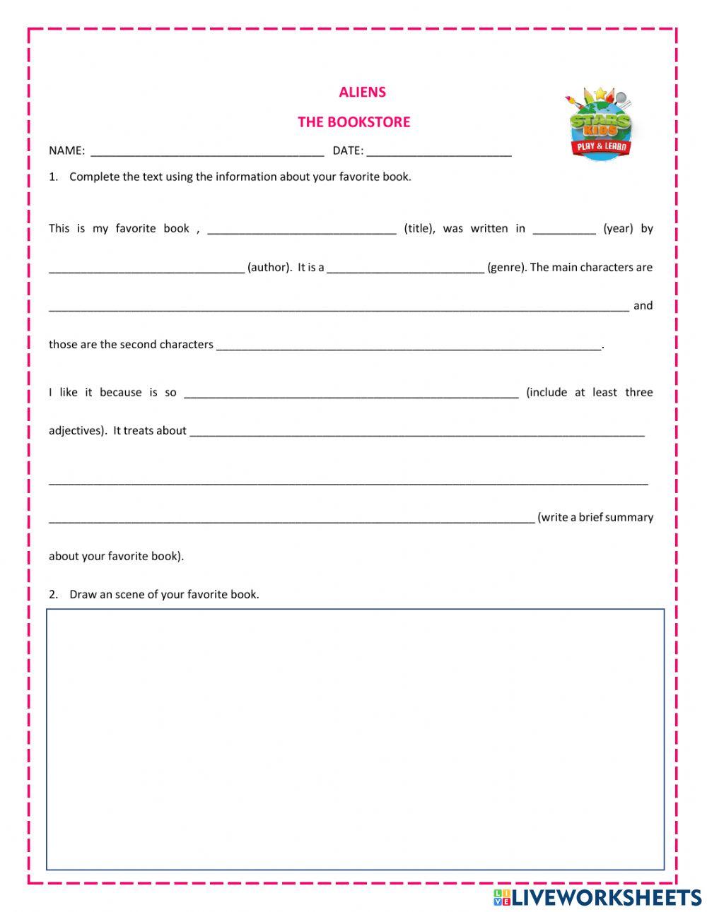 my book online exercise for | Live Worksheets