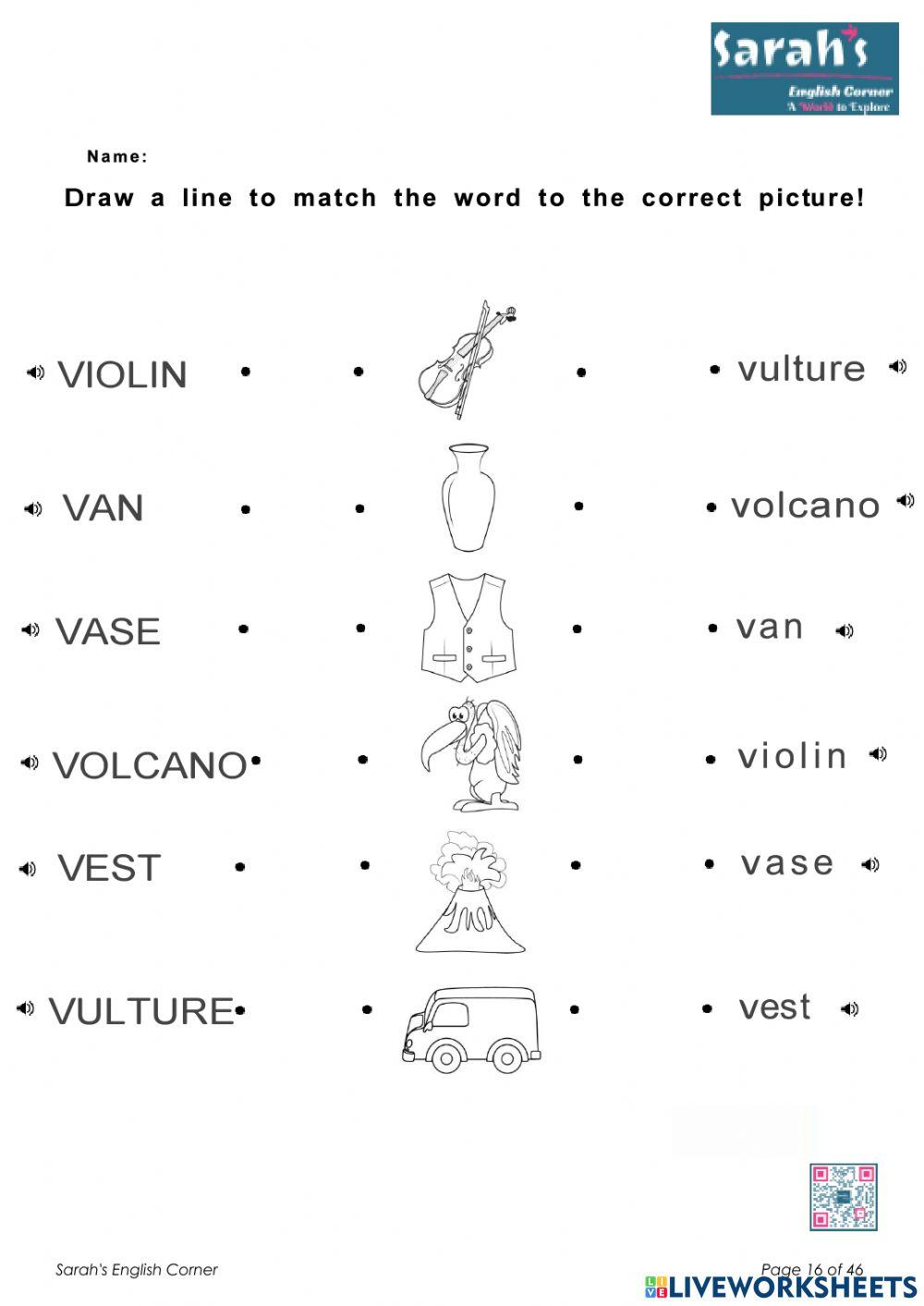 2283795 | Phonics Vv | thanhhuong293 | LiveWorksheets