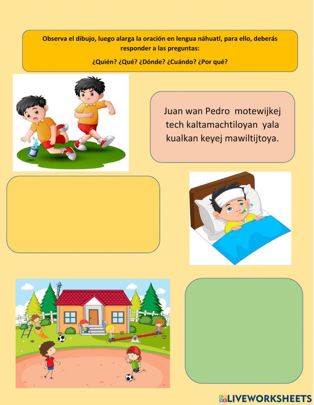 Descripción online exercise for primero | Live Worksheets