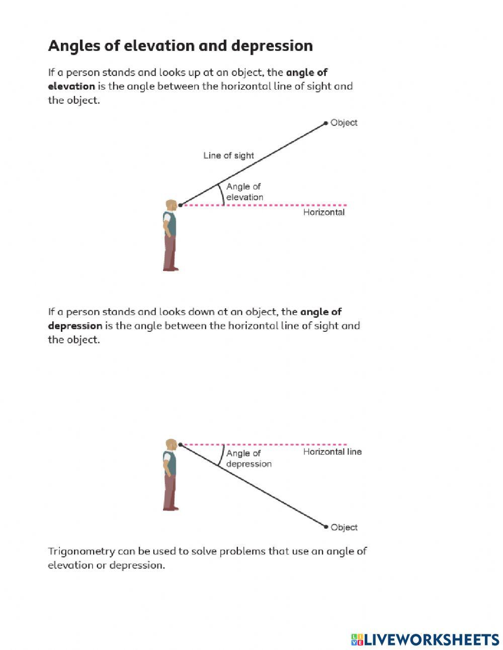 Angle of Elevation and Depression 2532598 | Yeashi Rinzin