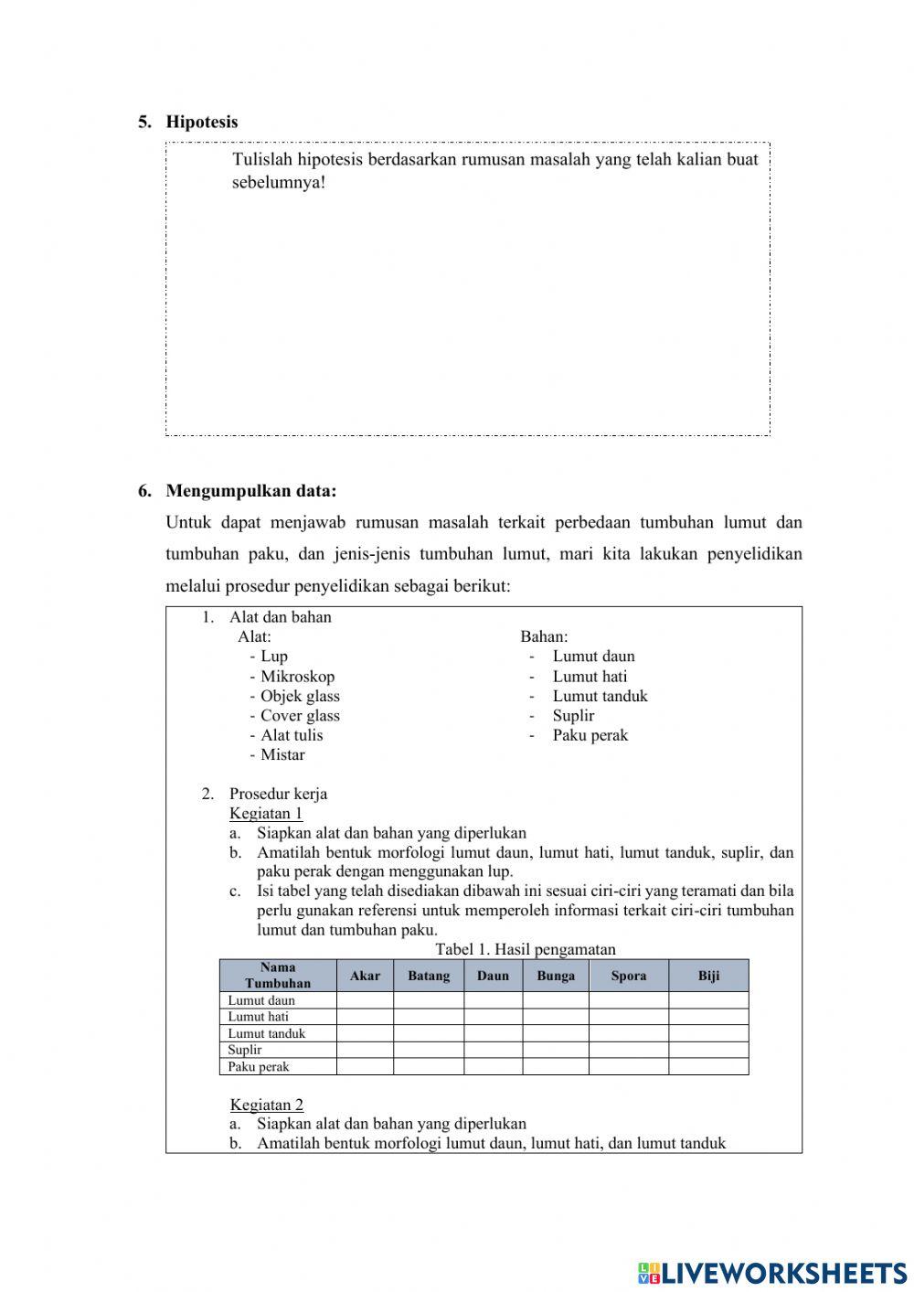 Tumbuhan kormofita dan talofita 2284139 | Aulia Hermaa