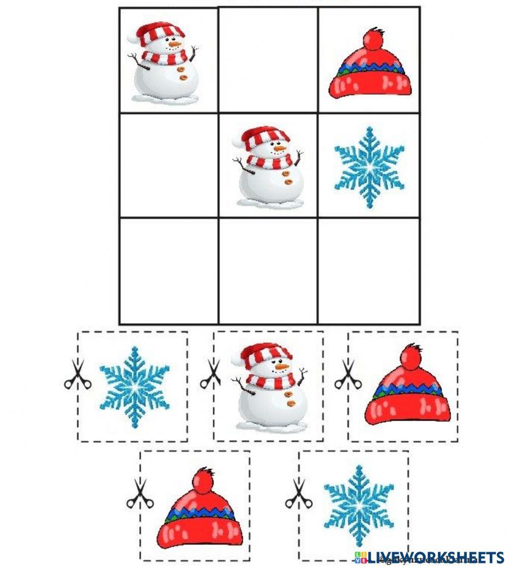 Зимове судоку Worksheet Live Worksheets
