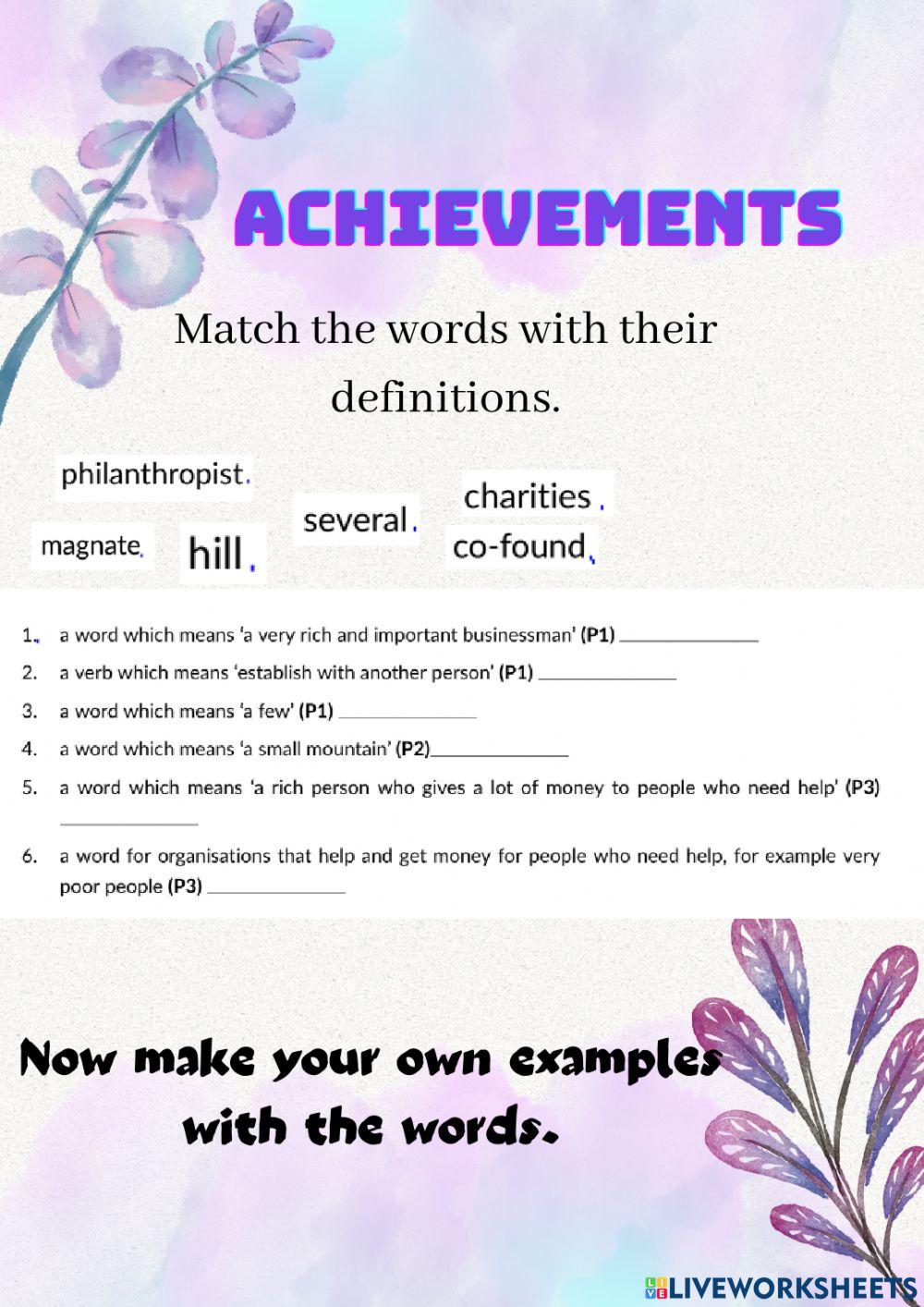 Achievements Linguahouse A2 worksheet | Live Worksheets