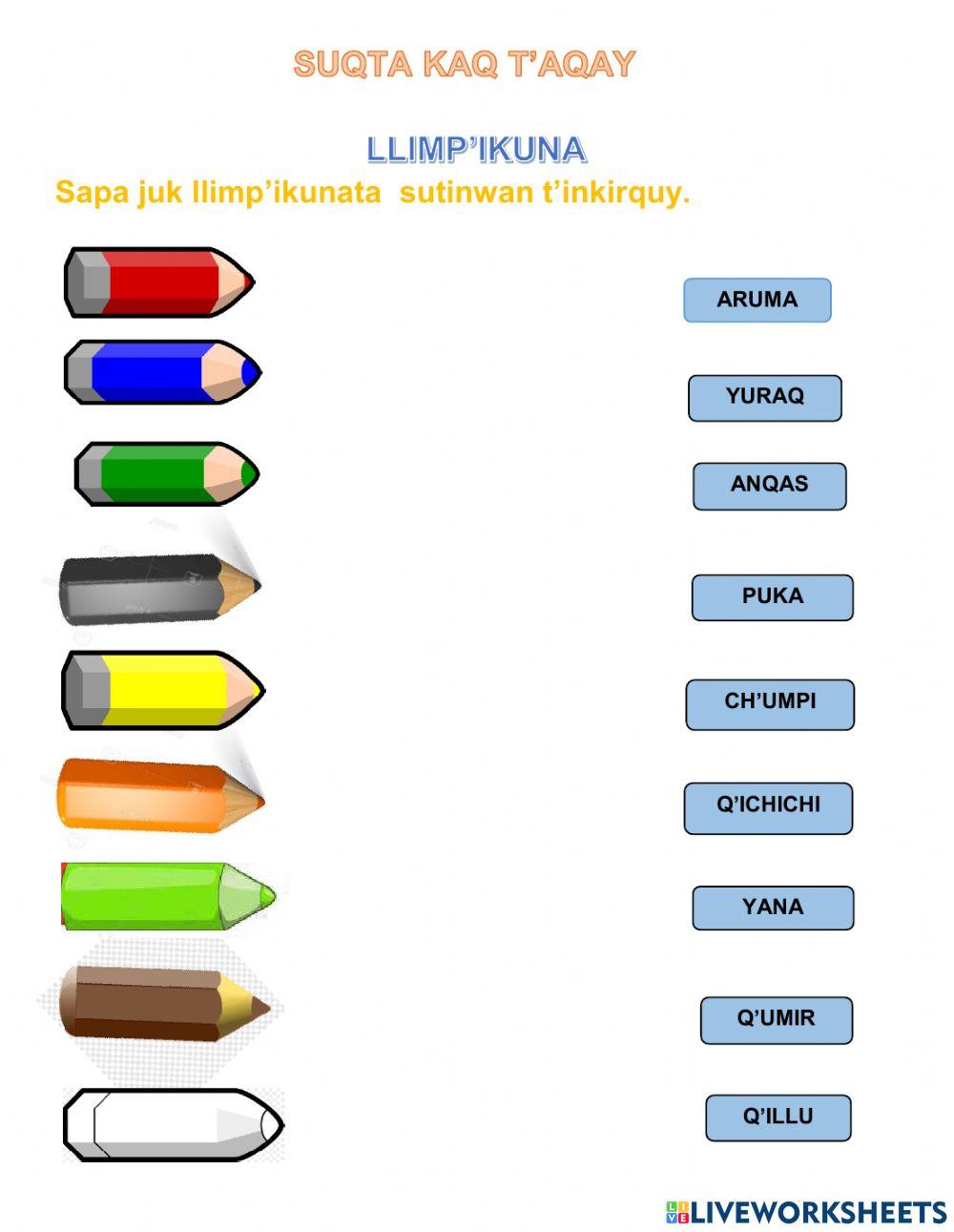 Llimp'ikuna worksheet | Live Worksheets