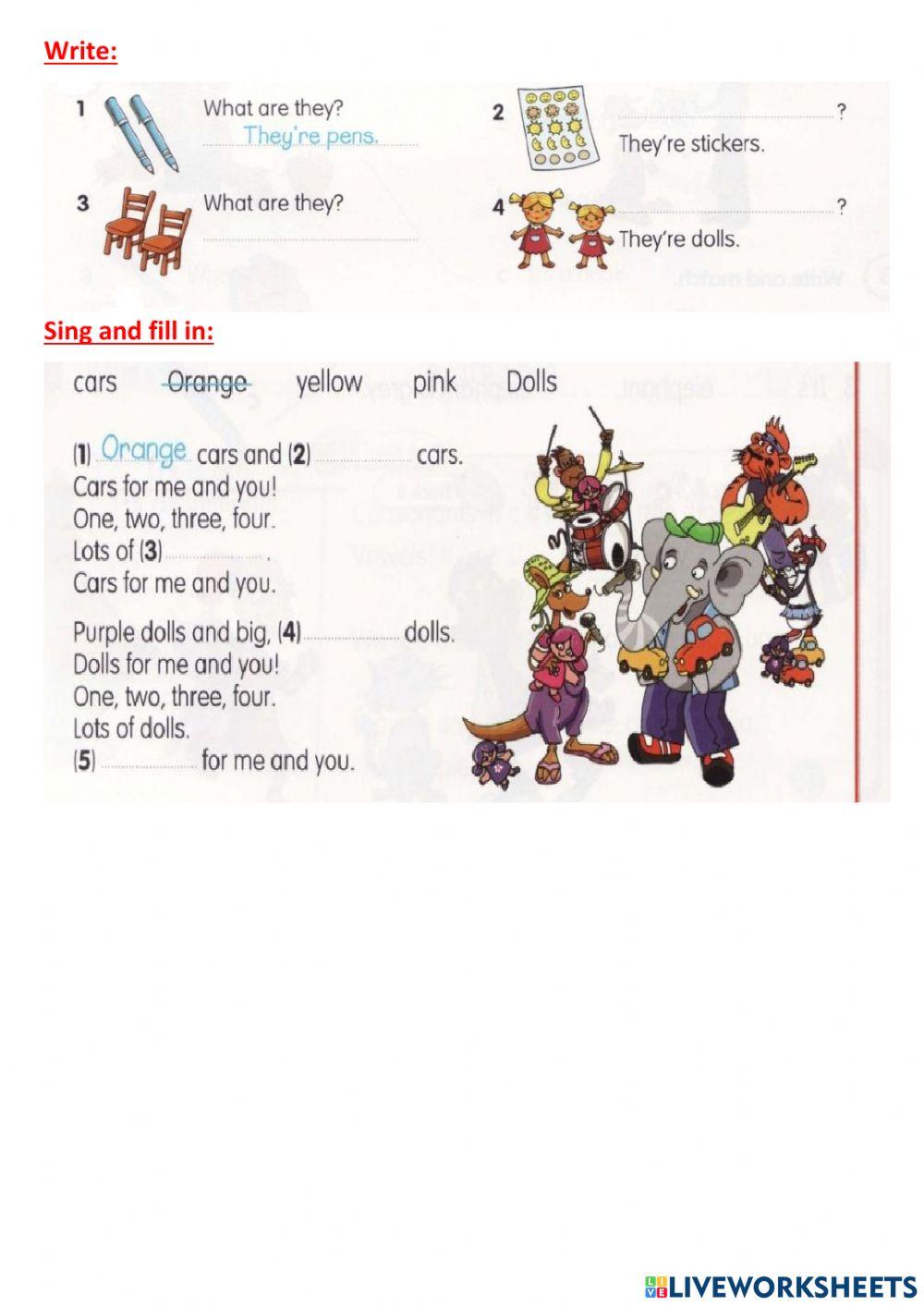 Fly high 2 song worksheet | Live Worksheets