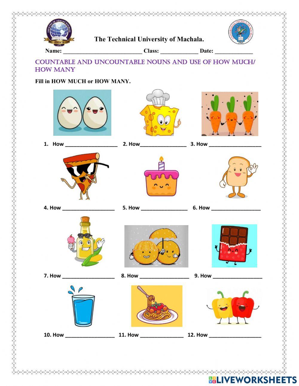 How much or how many 2285810 | Ashley_Armijos17 | Live