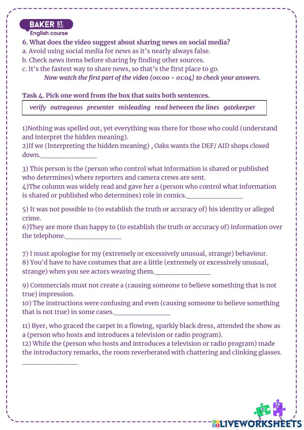 U-I W24 L1 worksheet | Live Worksheets