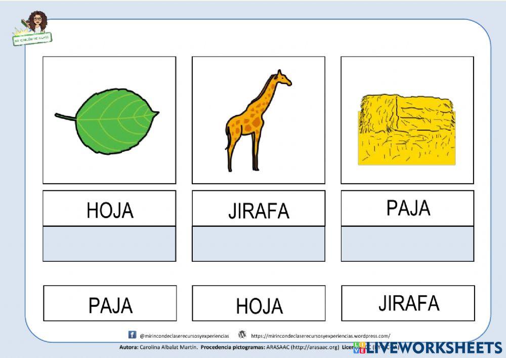 Letra j interactive worksheet for TEA | Live Worksheets