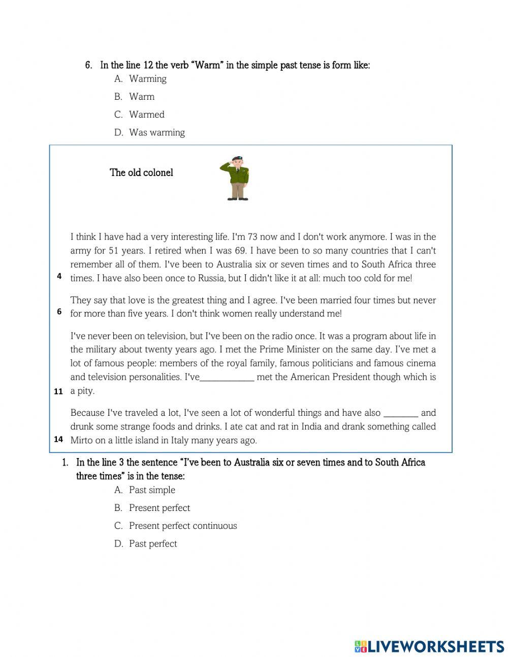 ENGLISH TEST-10TH YEAR HIGH SCHOOL-PROJECT SOCIAL HOURS