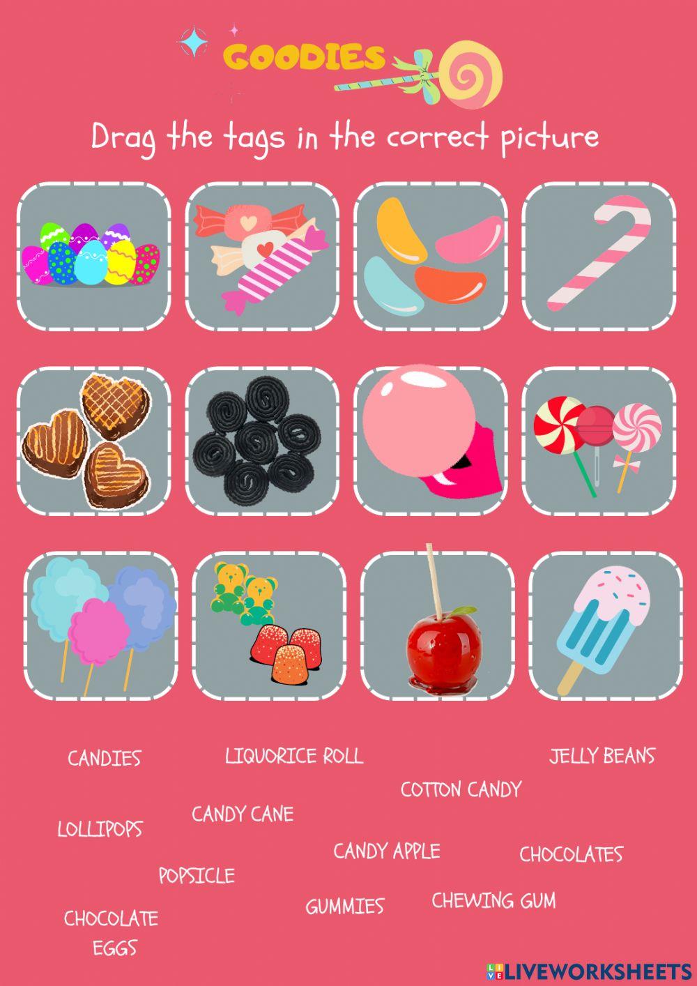 Goodies worksheet | Live Worksheets