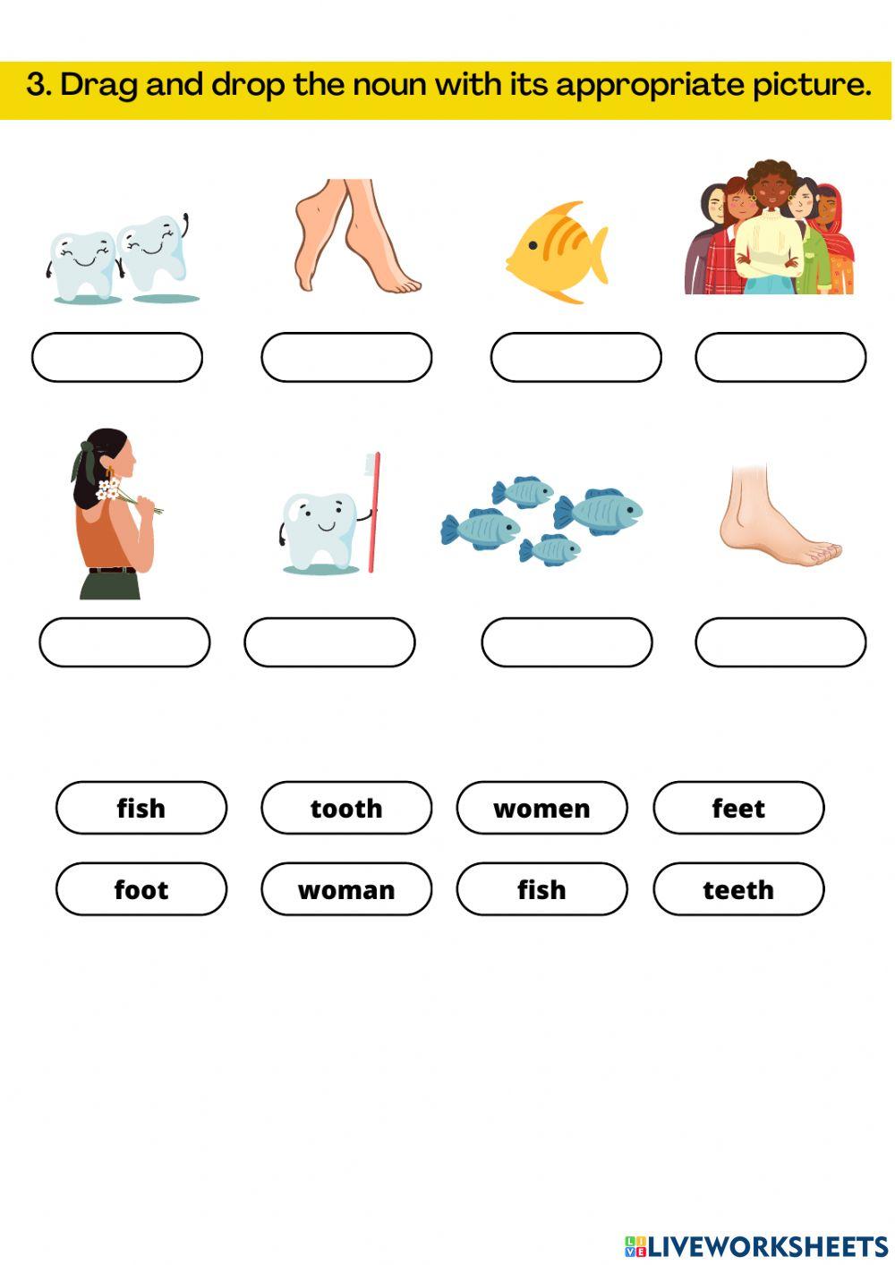 Singular vs Plu… | Free Interactive Worksheets | 2287935
