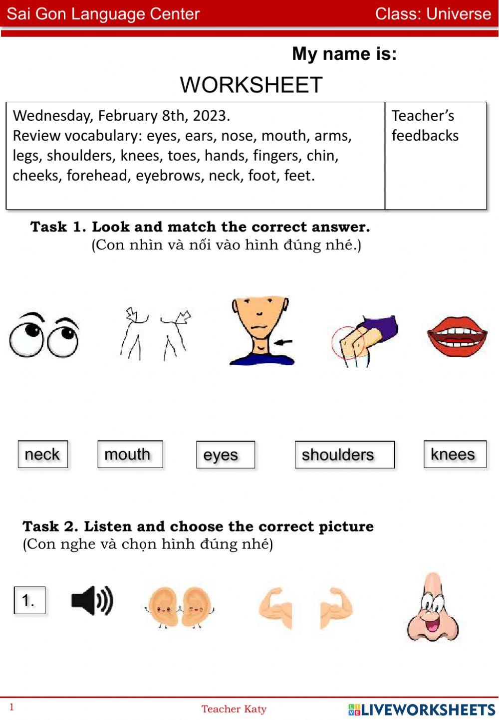 Universe 2288158 | Thúy Hằng | LiveWorksheets