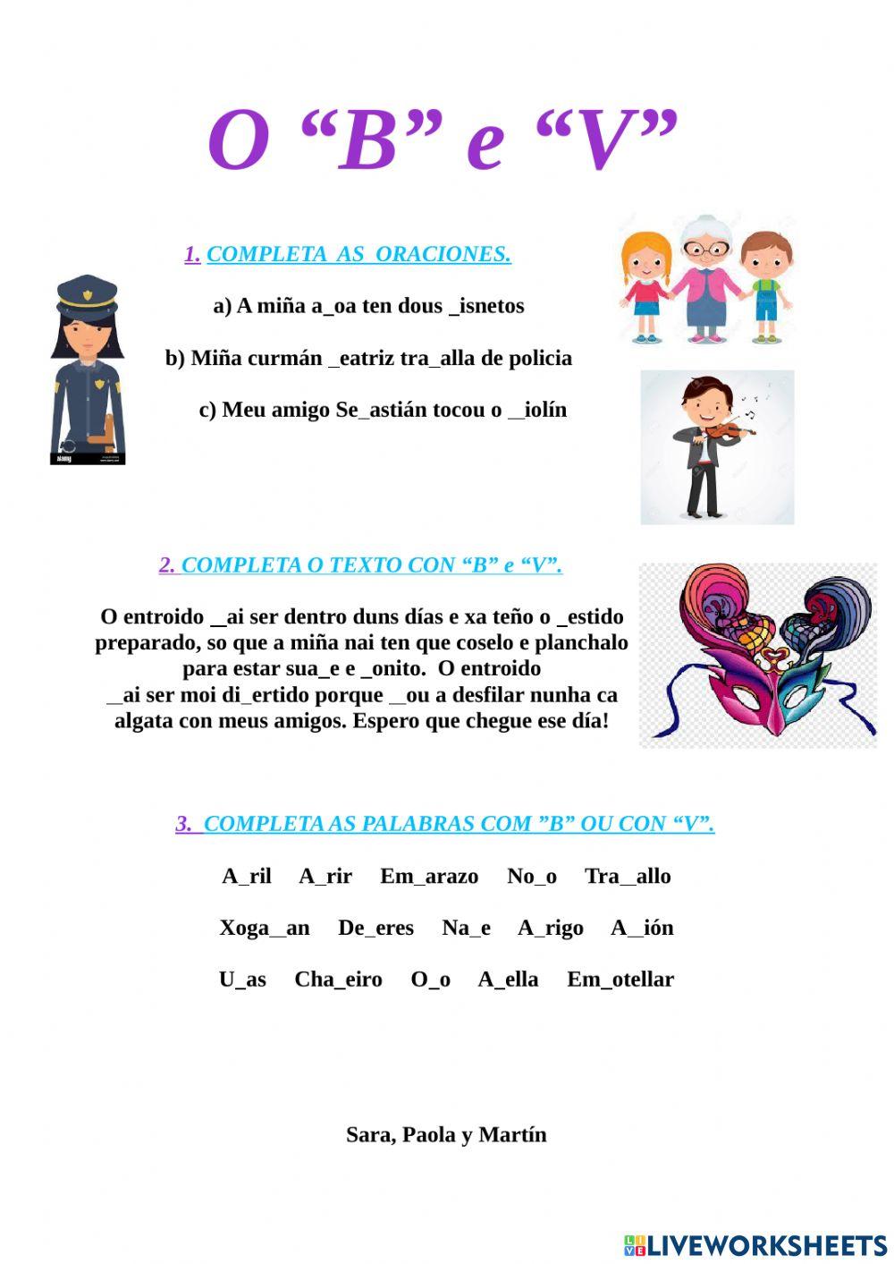 2288312 | Palabras con B e V en galego 5