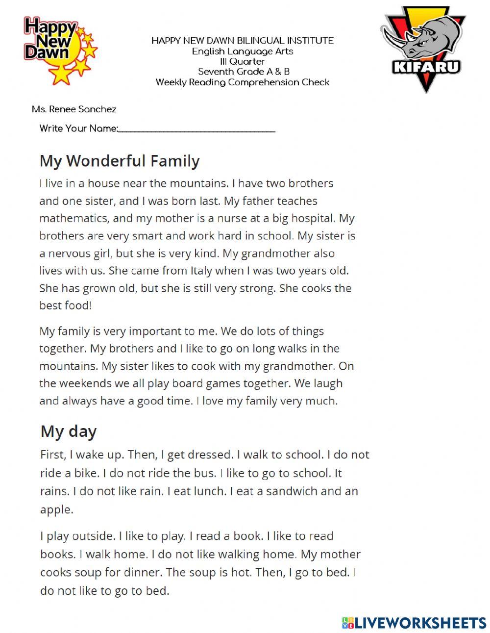 4078108 | Reading Weekly Comprehension Check WK-24