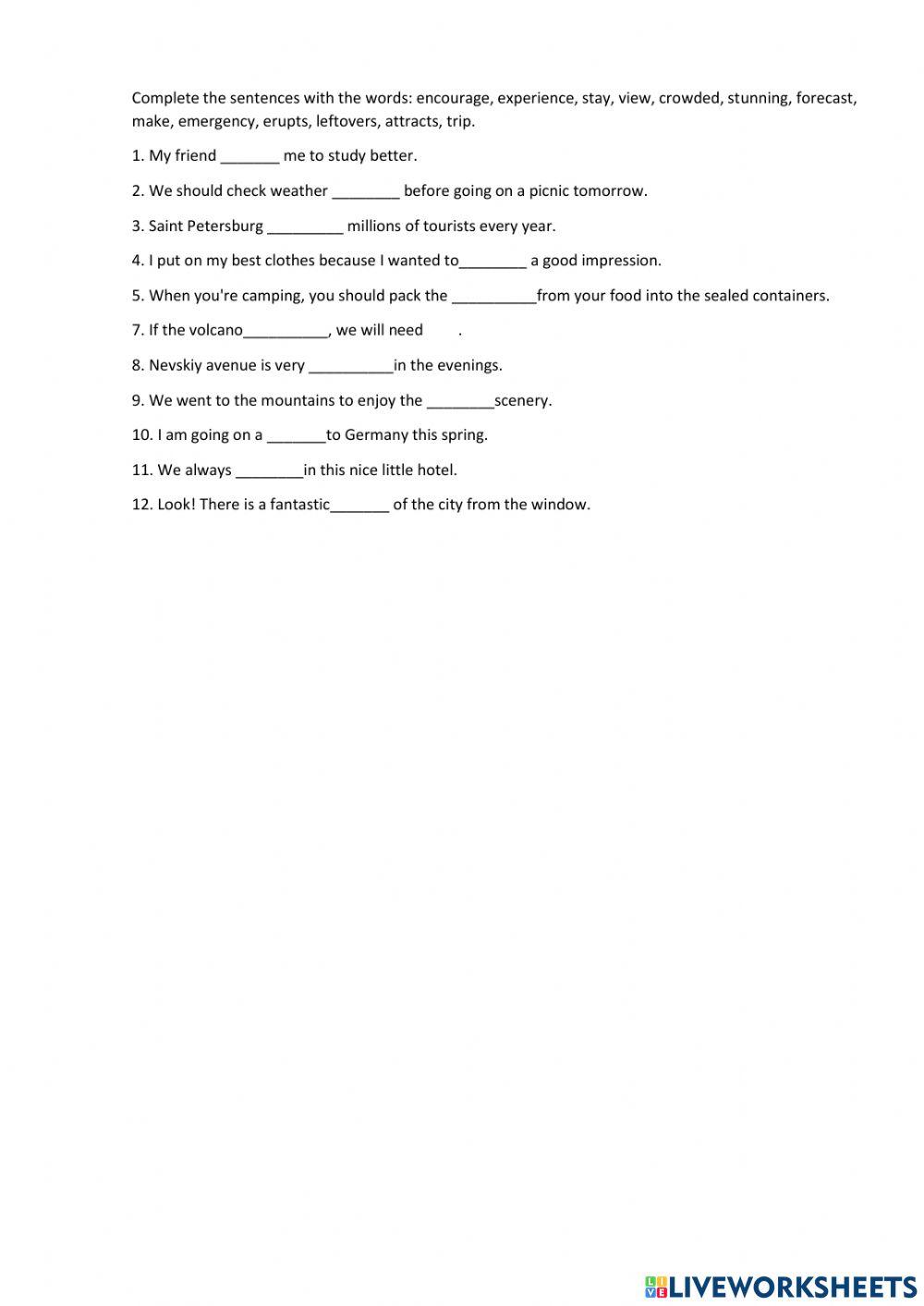 Starlight 6 worksheet | Live Worksheets