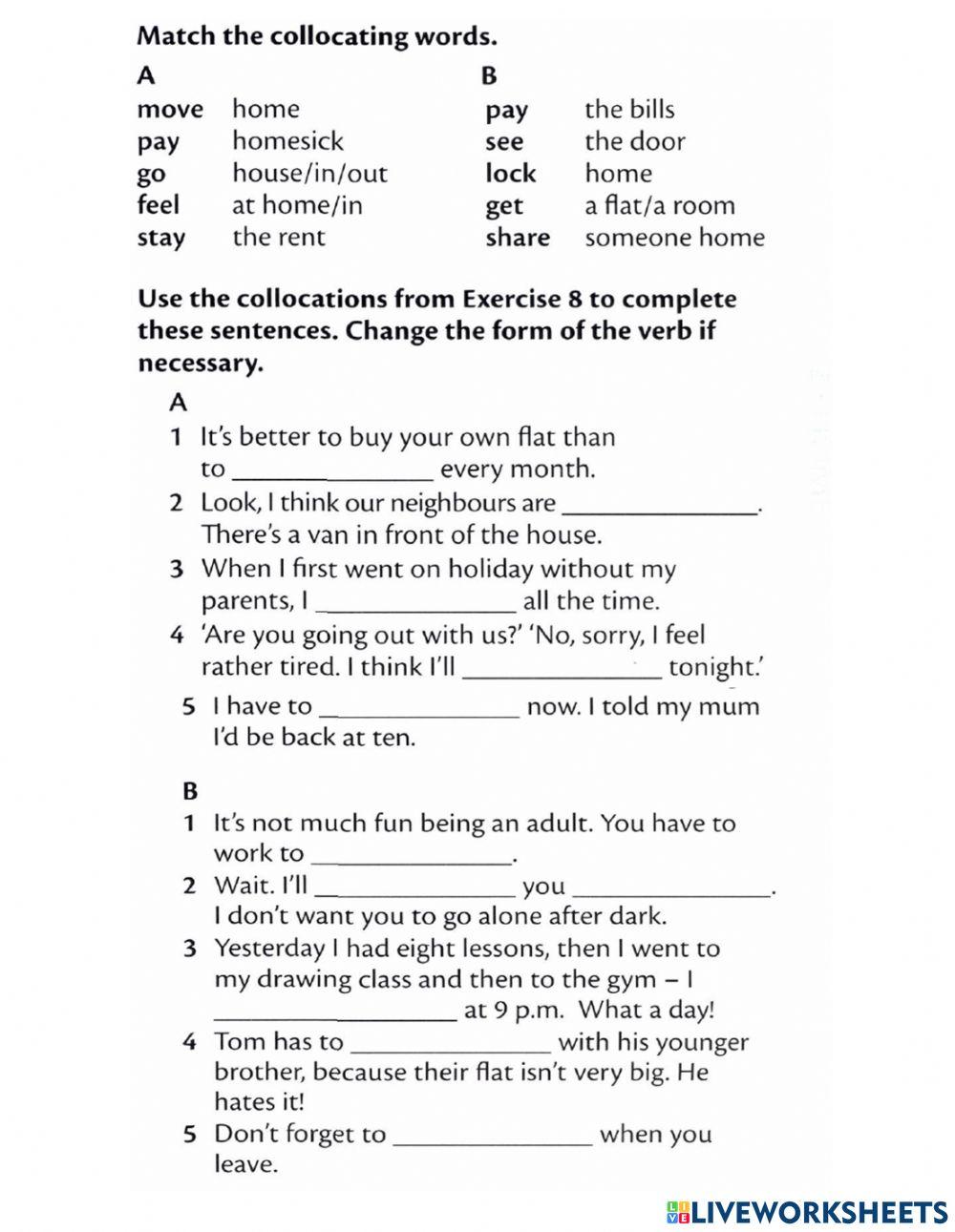 ExAct Houses an… | Free Interactive Worksheets | 2288774