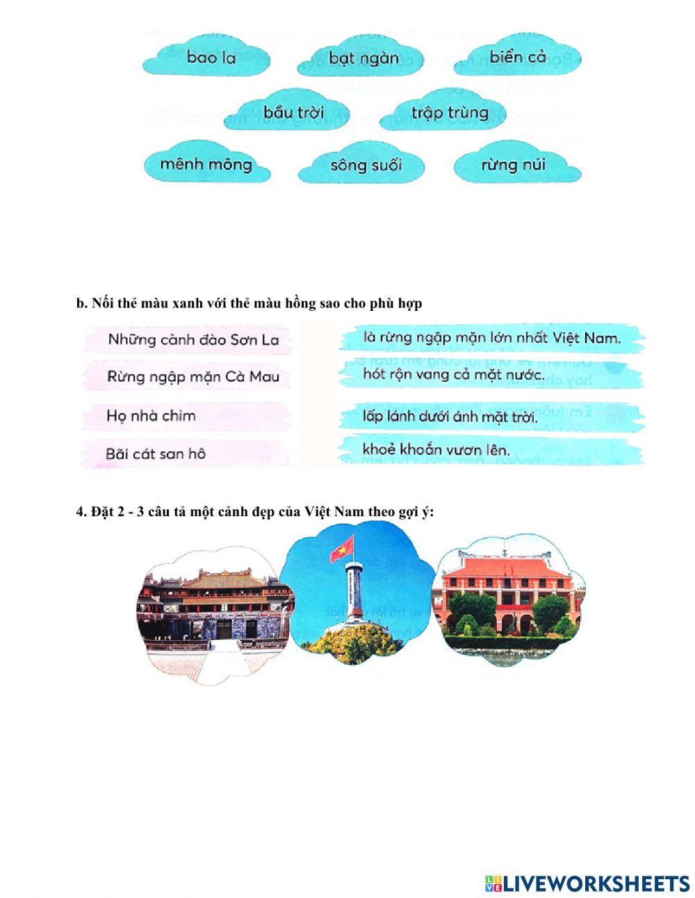 Vietnamese exercise for 2 | Live Worksheets