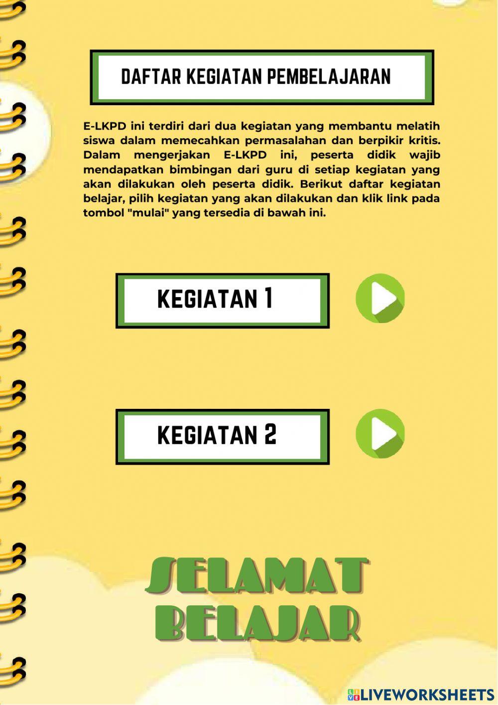 Cover E-LKPD | Tarisana | Live Worksheets