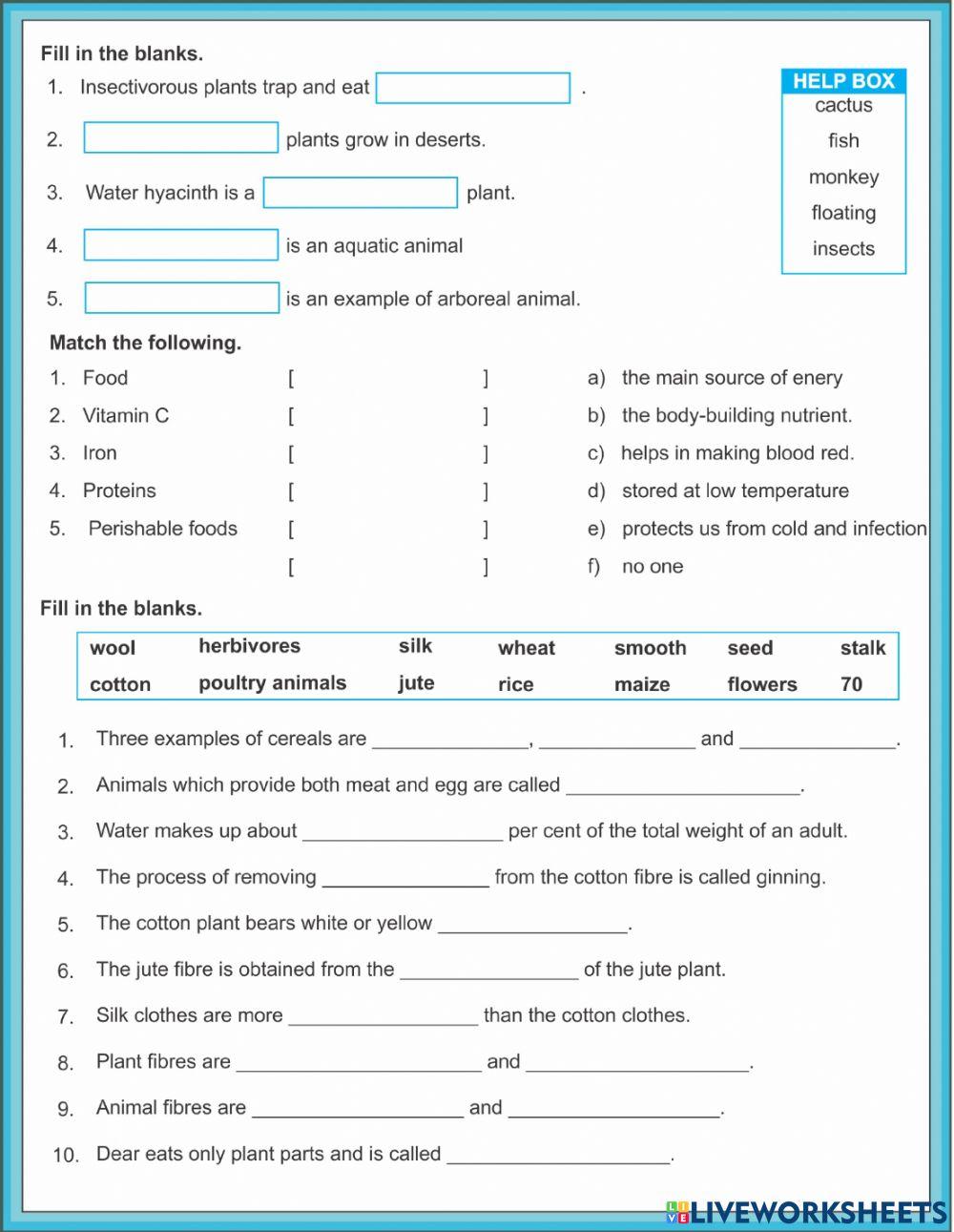 5th 6th science online exercise for | Live Worksheets