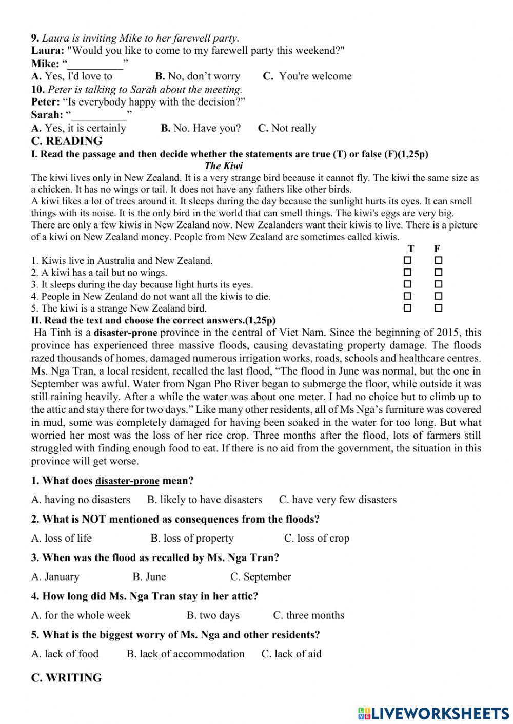 2nd mid term G8 -hw4 worksheet | Live Worksheets