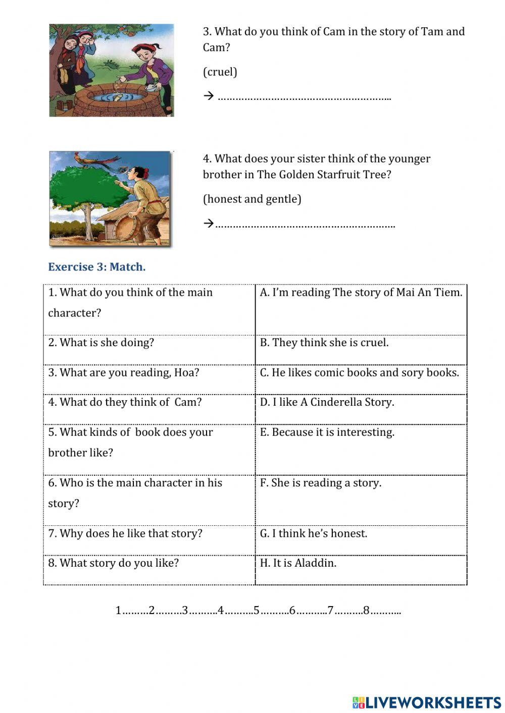 What happened in the story worksheet | Live Worksheets
