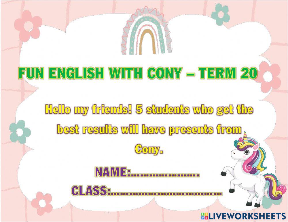 Cony lóp 1 kỳ 20 worksheet | Live Worksheets