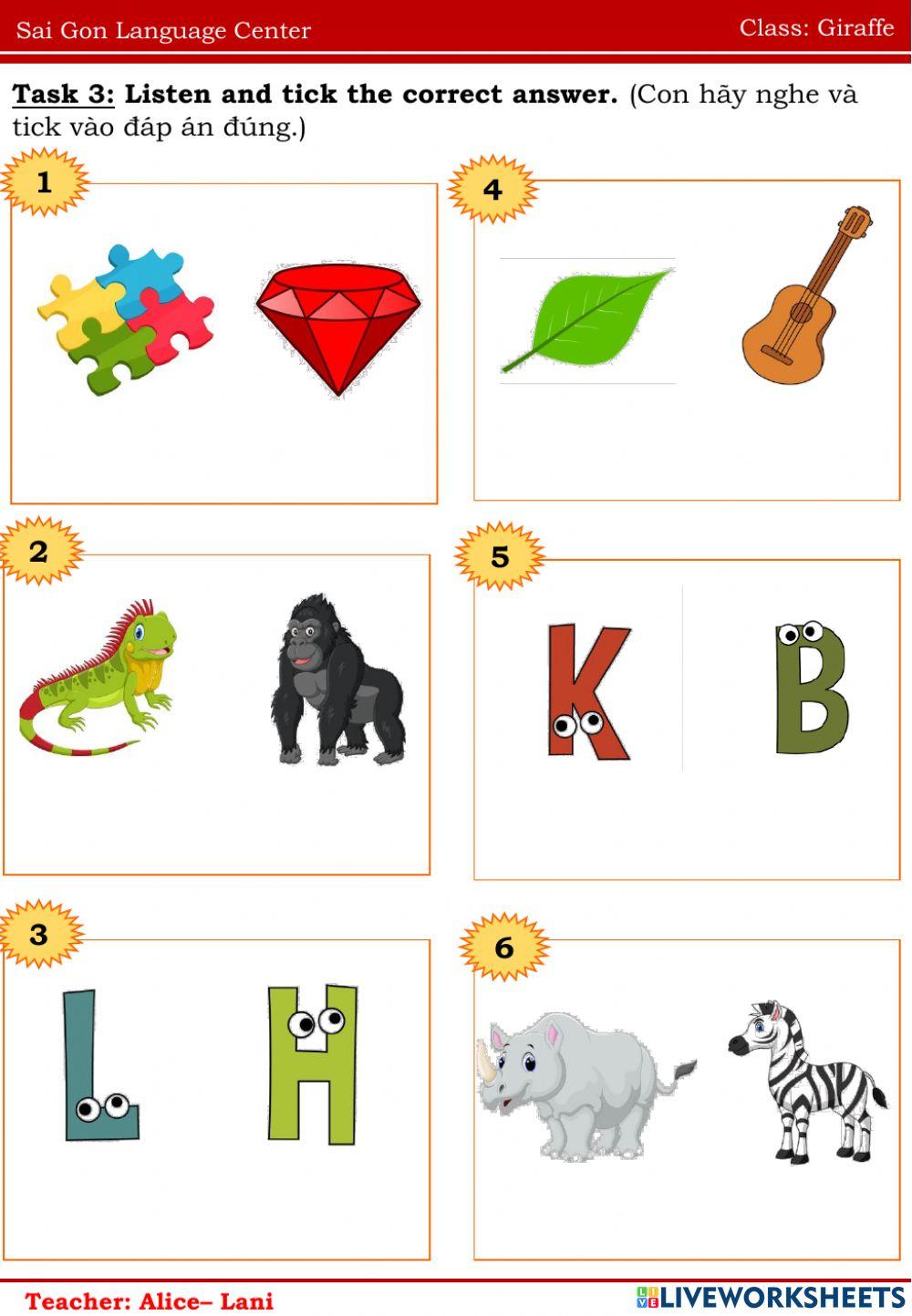 Letter l,k interactive worksheet | Live Worksheets