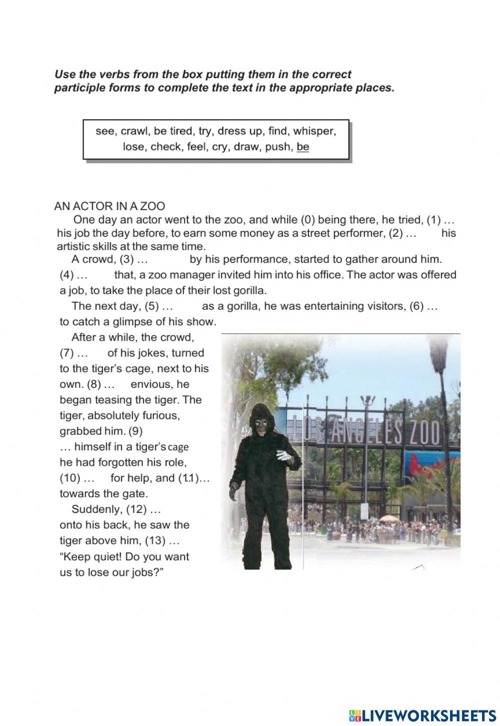 An Actor in a Z… | Free Interactive Worksheets | 2315631