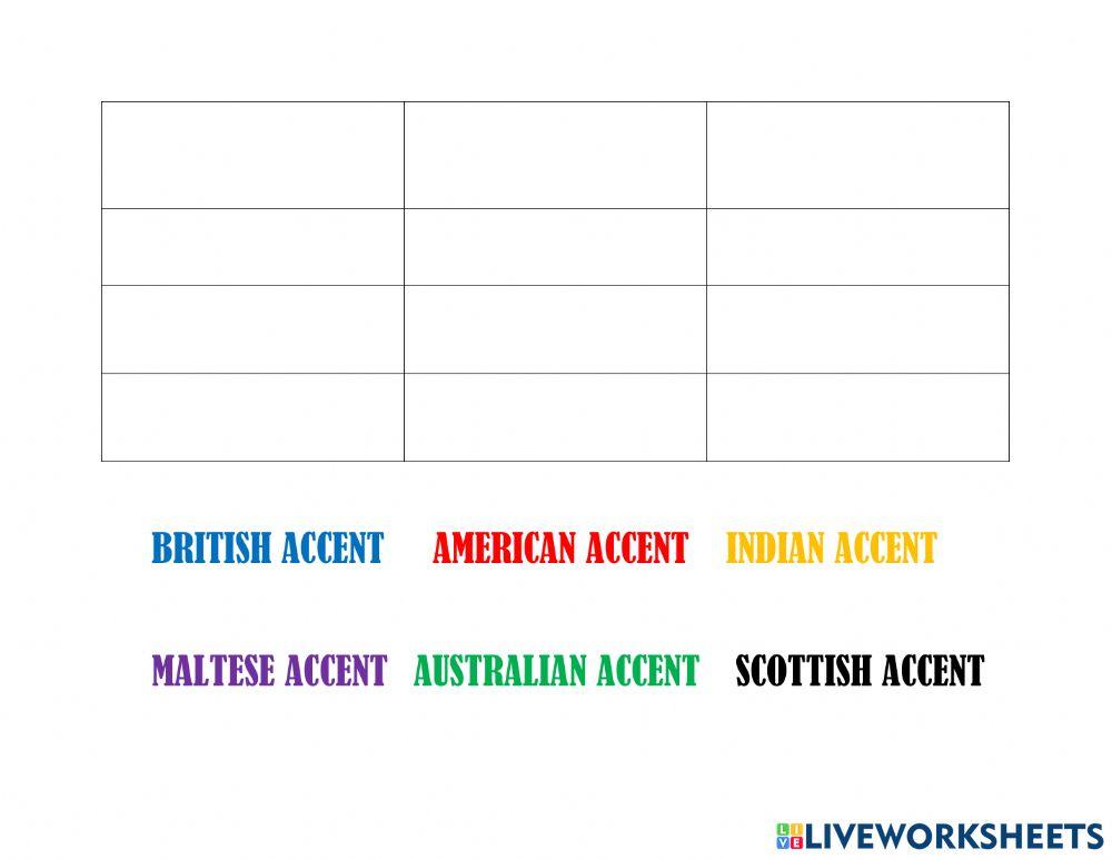 Accents2 online exercise for | Live Worksheets