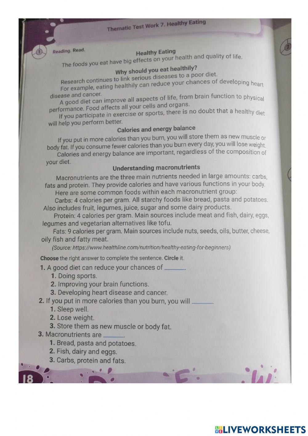 Thematic Test w… | Free Interactive Worksheets | 2316359