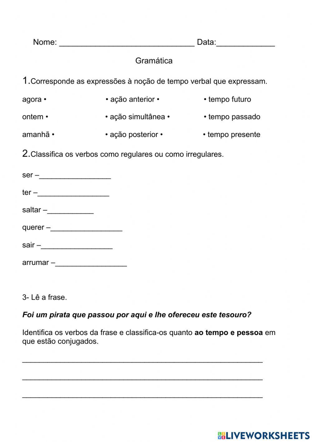 gramática online exercise for | Live Worksheets