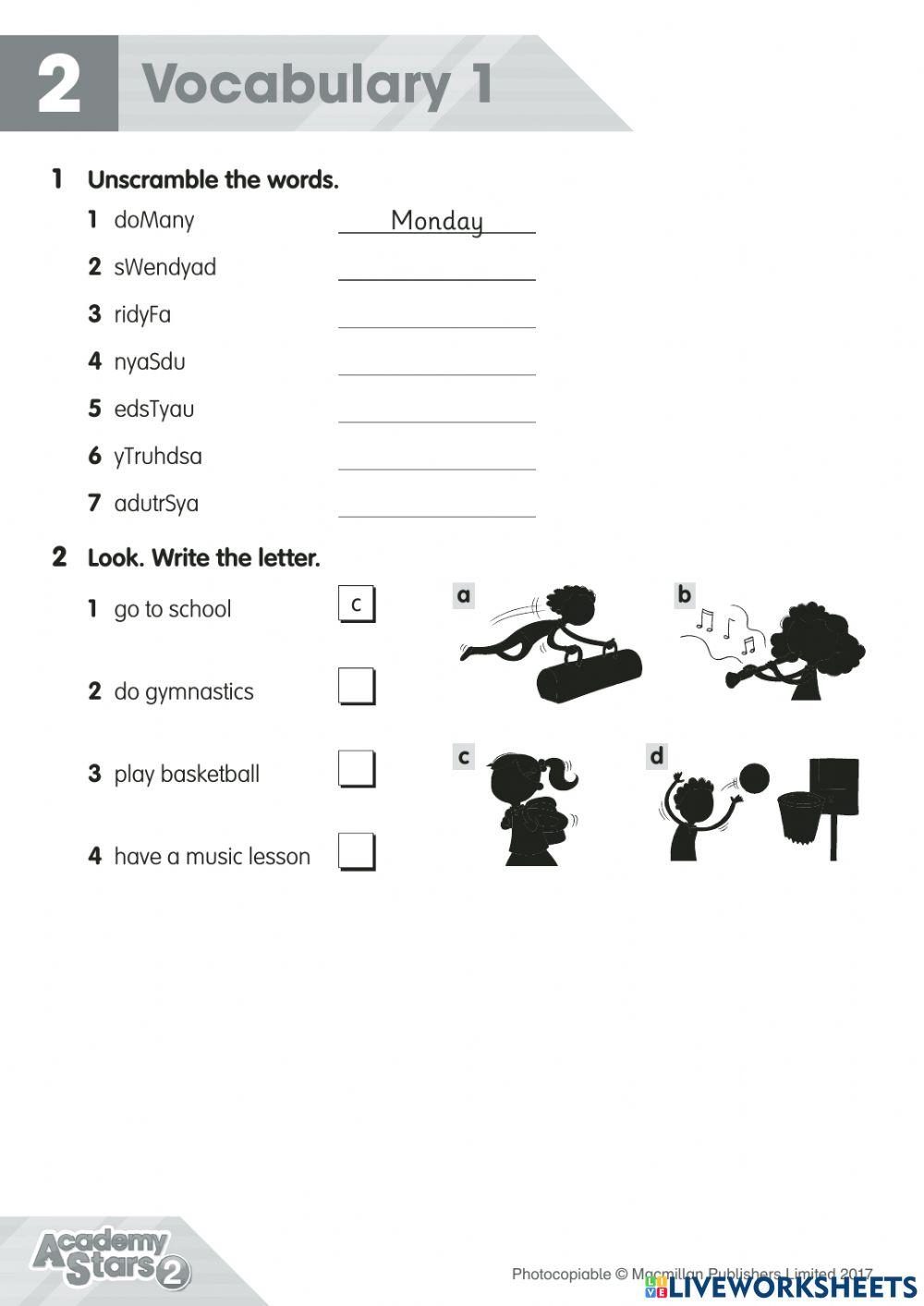 AS2-TRC2-U2-01-Vocab 1 online exercise for | Live Worksheets