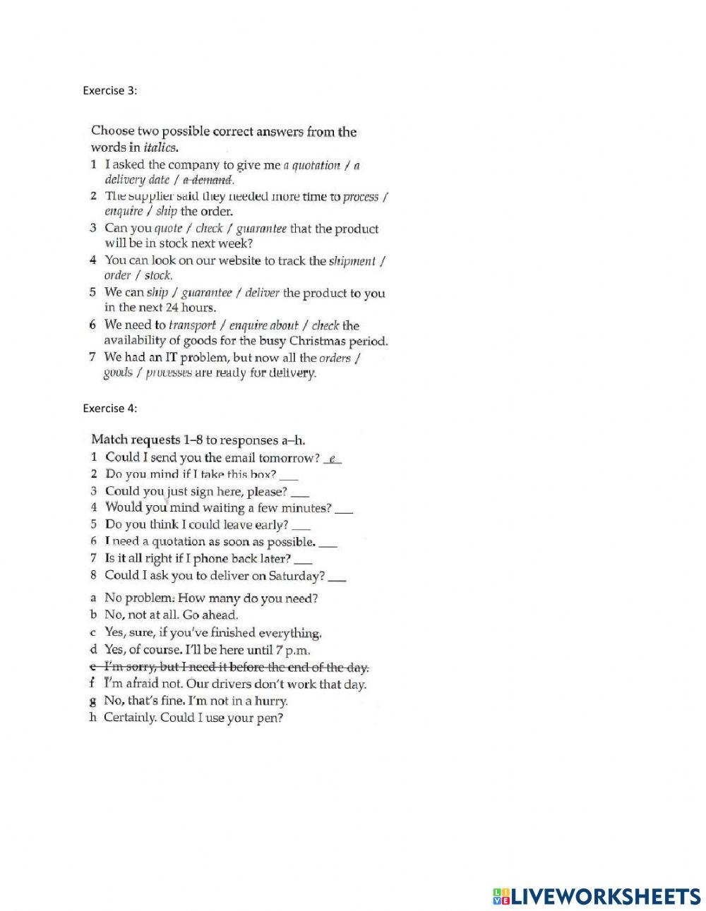 Pre intermediate exercise | Live Worksheets