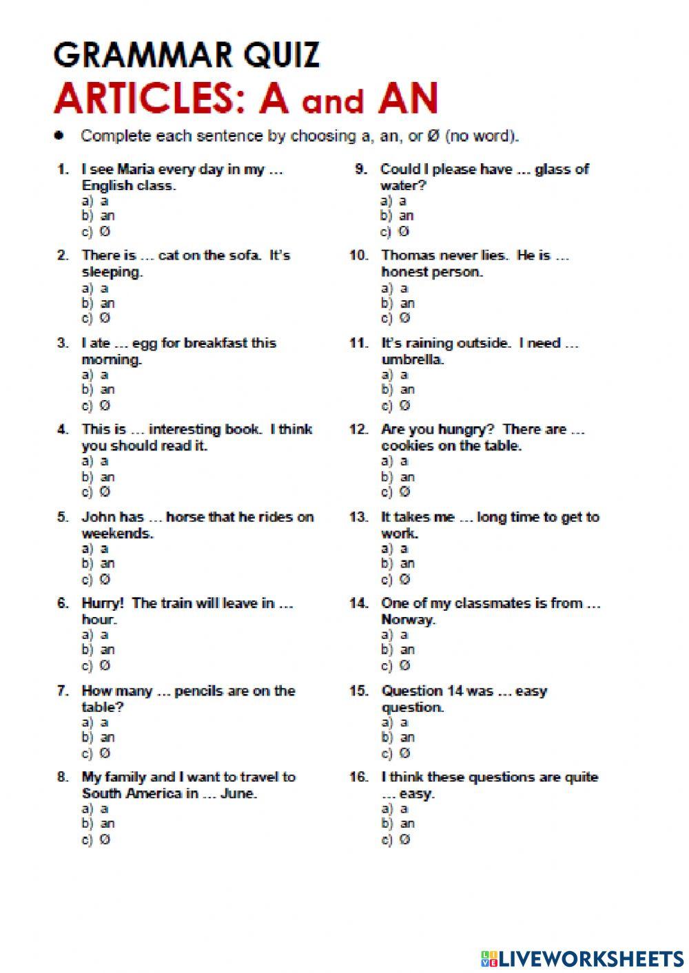 2318173 | Articles | Juliana13 | LiveWorksheets