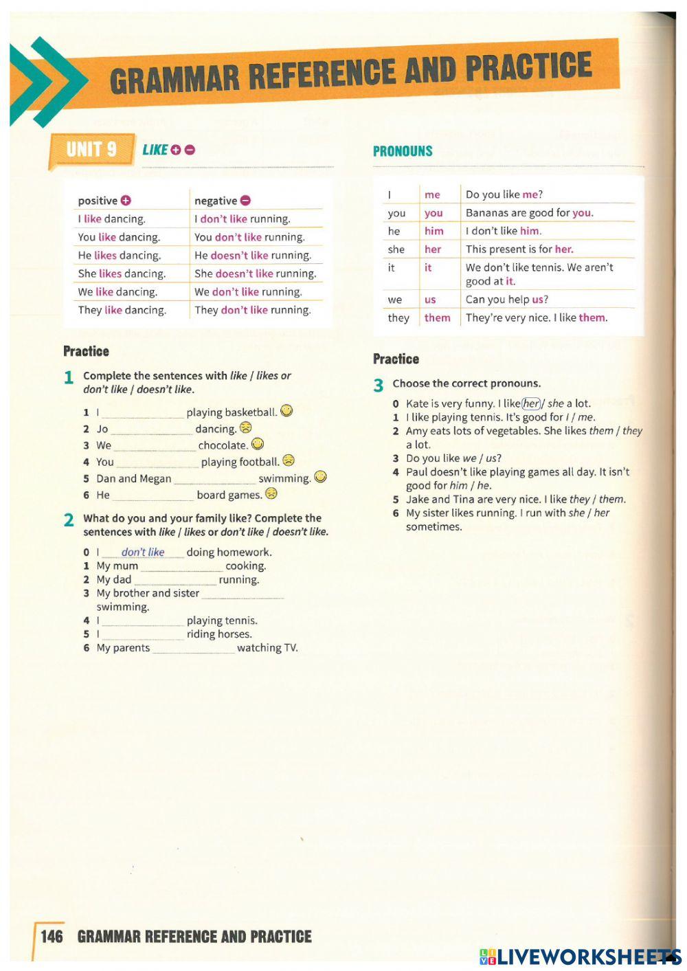 Prepare a1 level 1 page 146 worksheet | Live Worksheets