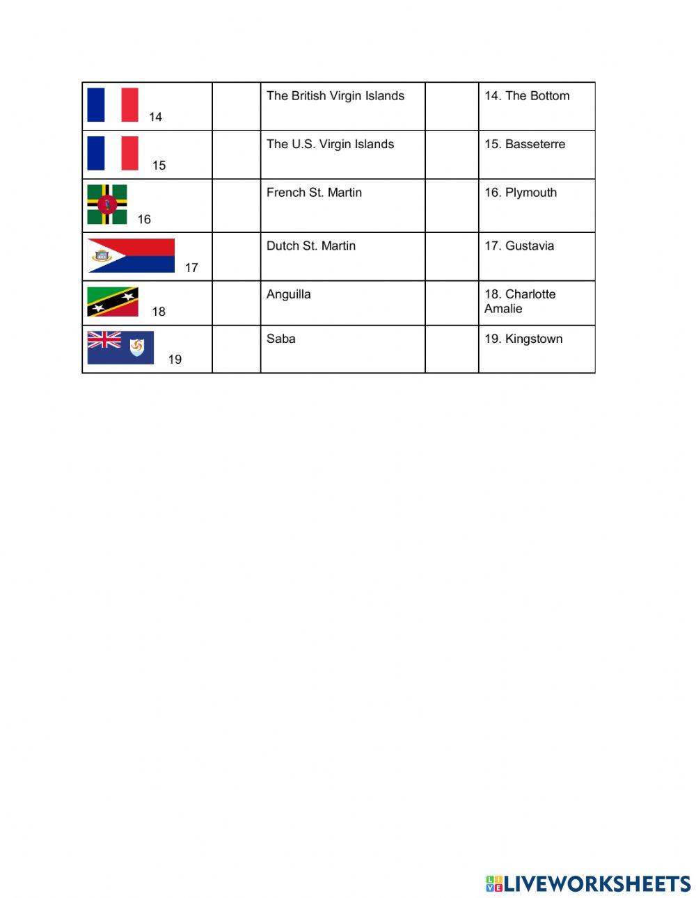 The Islands of the Caribbean online exercise for | Live Worksheets