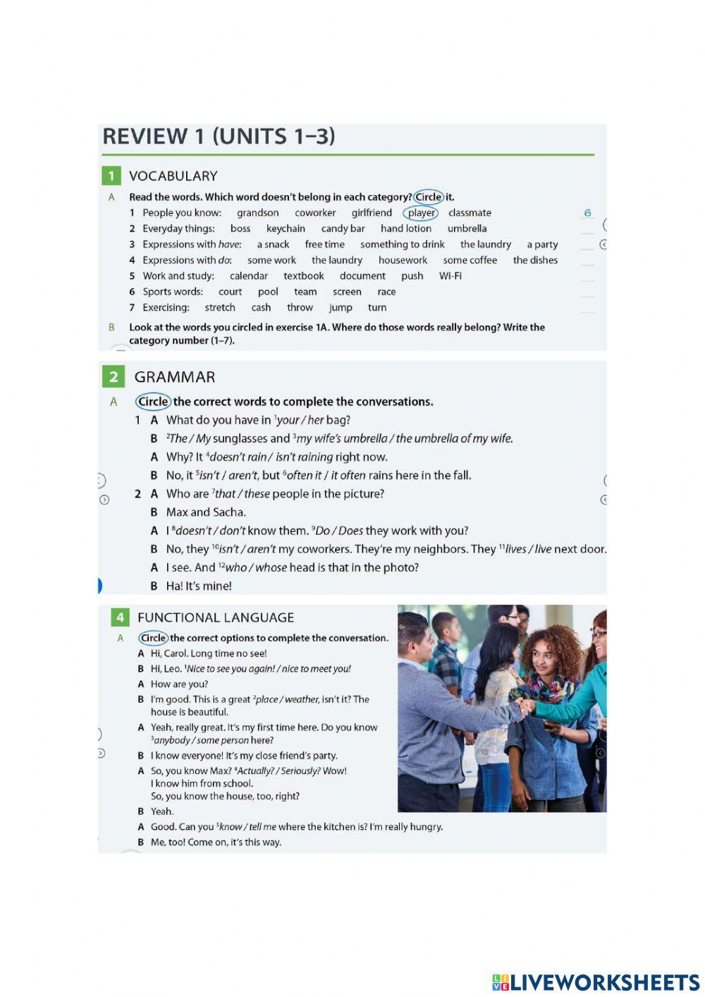 Review online exercise for Level 3 | Live Worksheets