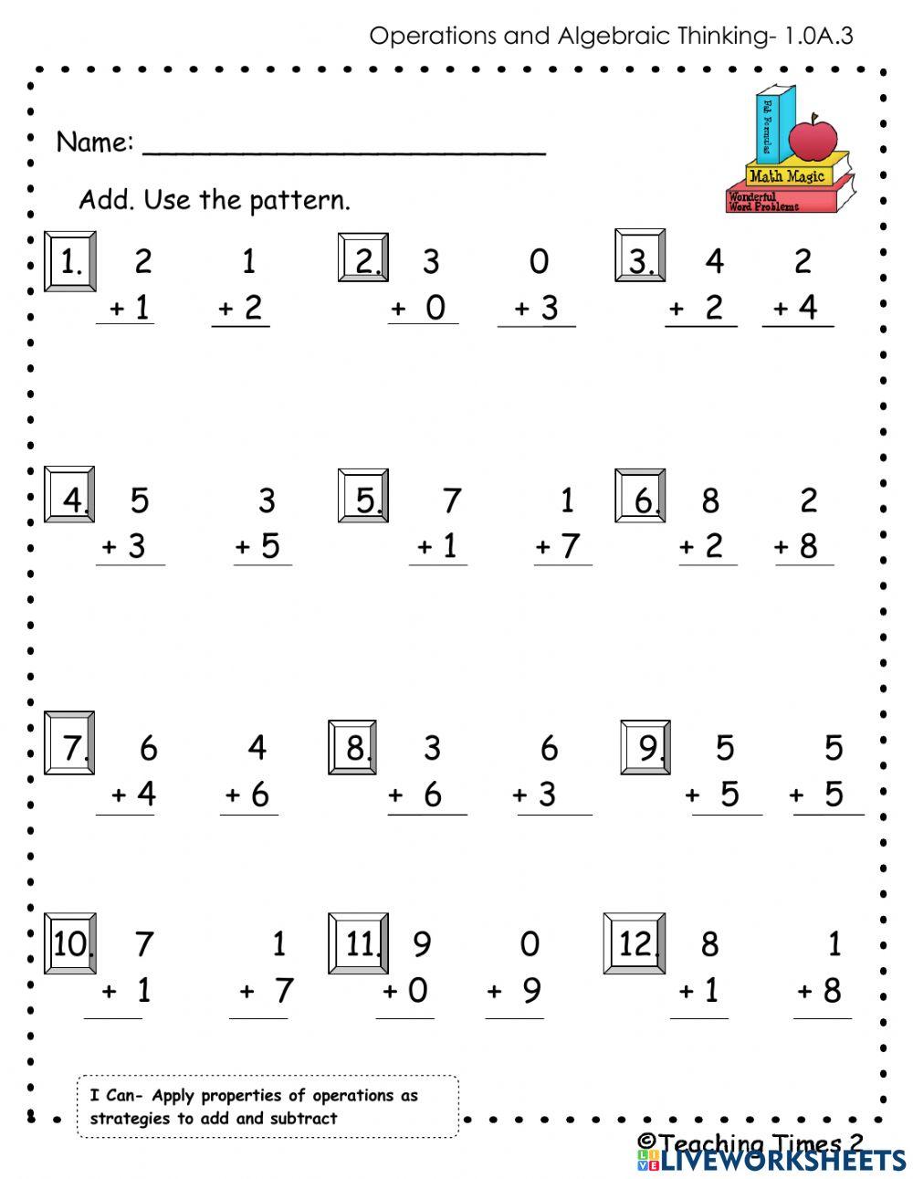 commutative addition online exercise for | Live Worksheets