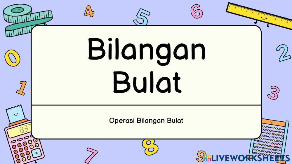 Bilangan worksheet for 7 | Live Worksheets