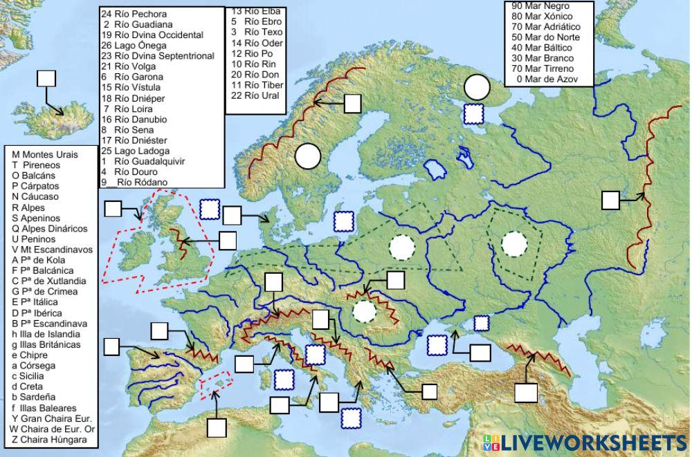 Mapa Fisico Da Europa Rio Sena Vetores De Mapa Físico Da Europa E