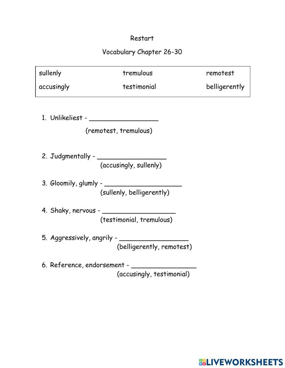 Restart Chapter 26-30 AD 2896087 | Sara Higgs | Live